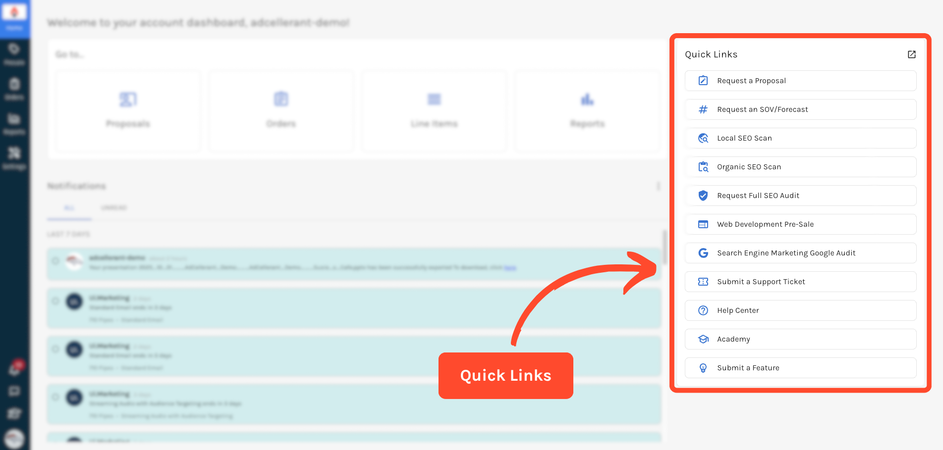 What are Quick Links?